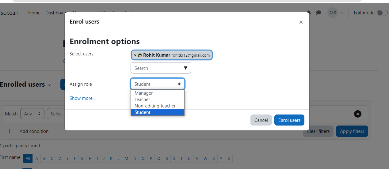 How to enroll students in a Moodle course? - cmsGalaxy