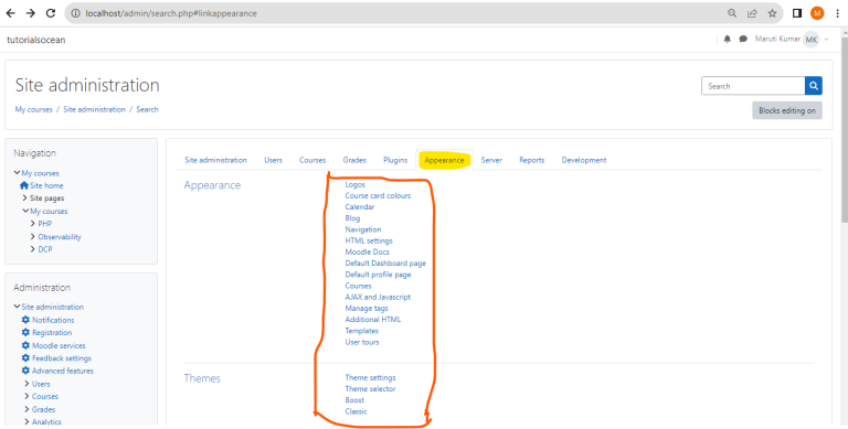 How to customize the appearance of a Moodle site? - cmsGalaxy