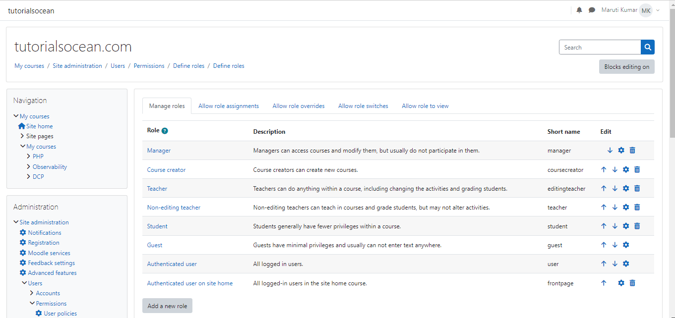 What are the different user roles in Moodle and their permissions? - cmsGalaxy
