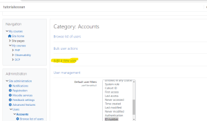 How to create and manage user accounts in Moodle? - cmsGalaxy