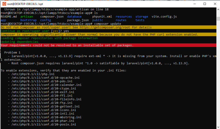 Error Require Ext Xml” In Ubuntu Command Composer Update Or Install Cmsgalaxy